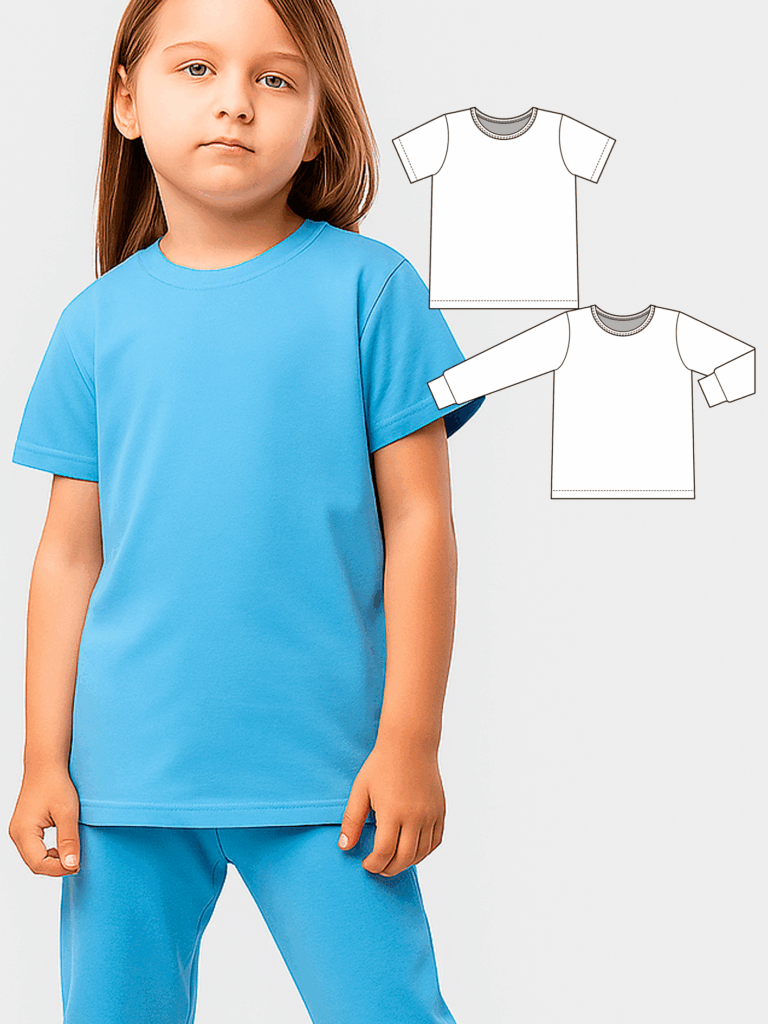 Palermo girls' asymmetric T-shirt dress sewing pattern + video tutorial ...
