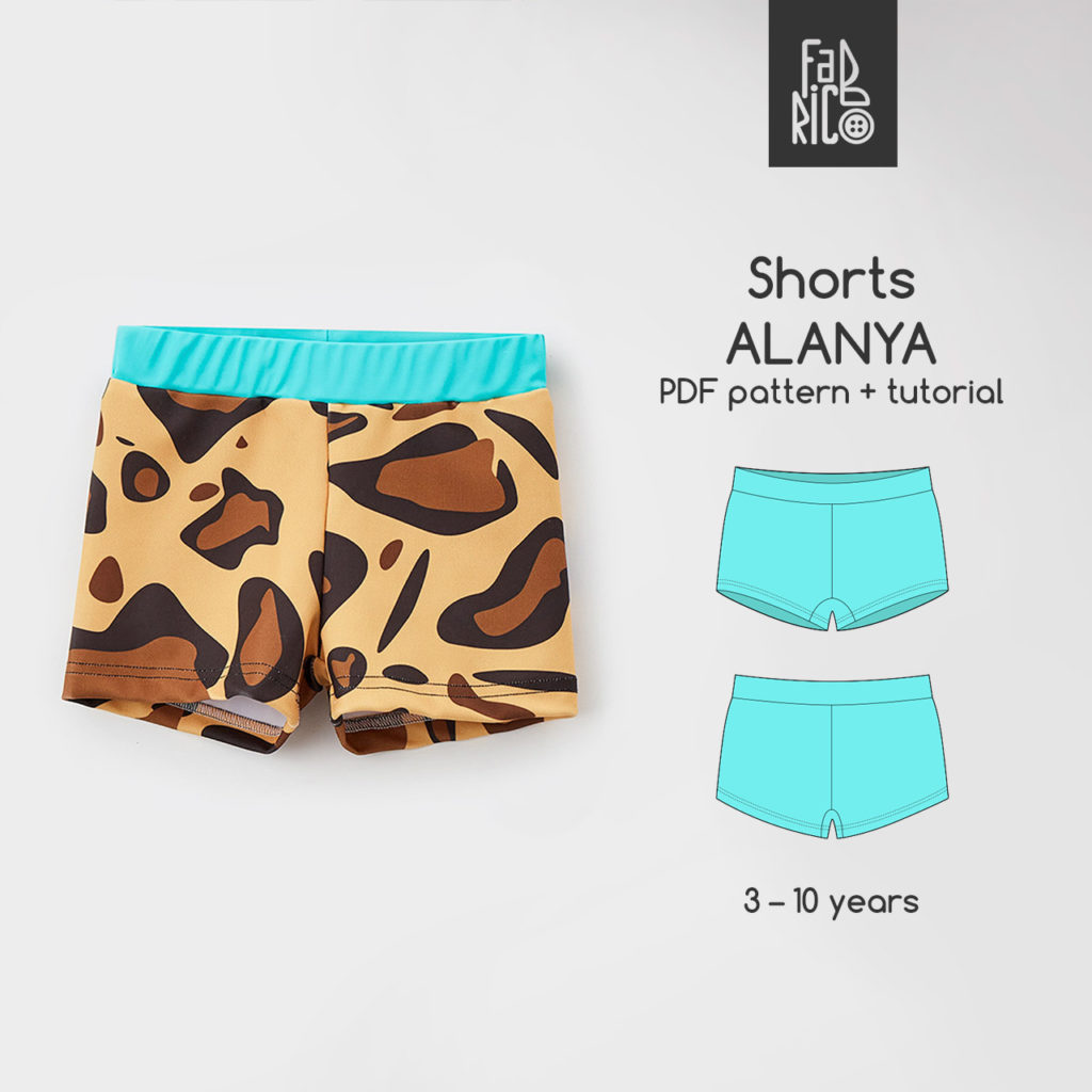 Alanya girls' summer sport shorts sewing pattern - Fabrico