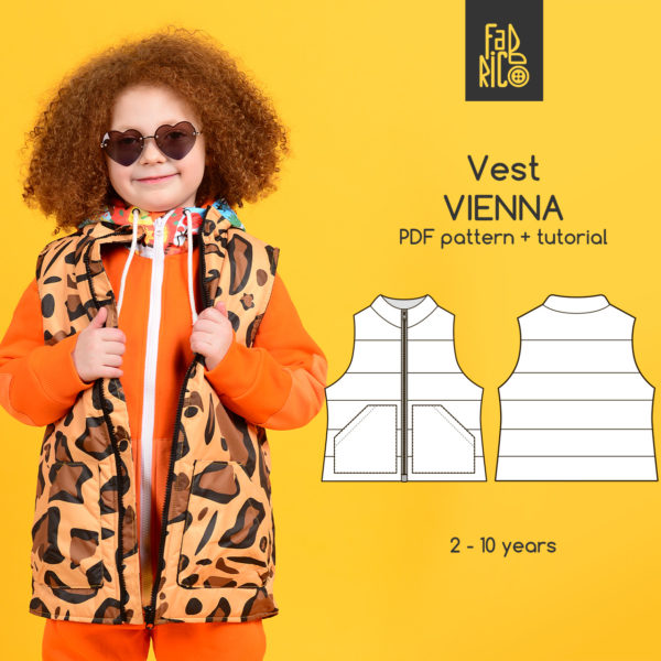 Vienna kids vest sewing pattern - Fabrico