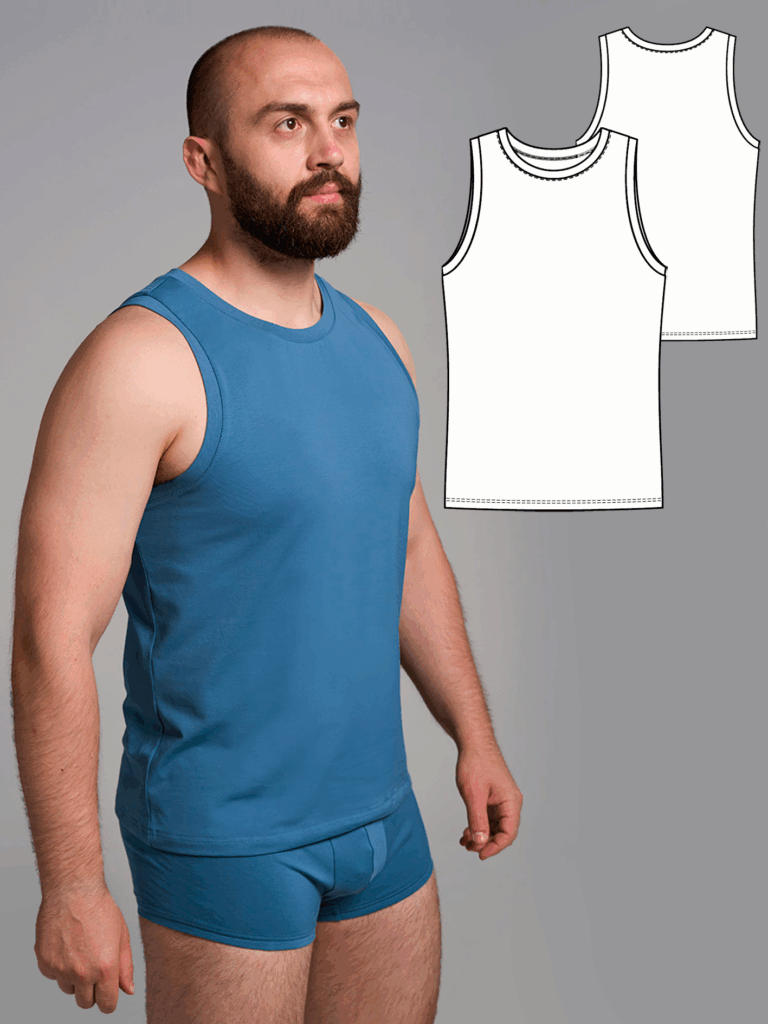 Nantes men's tank top sewing pattern + video tutorial - Fabrico