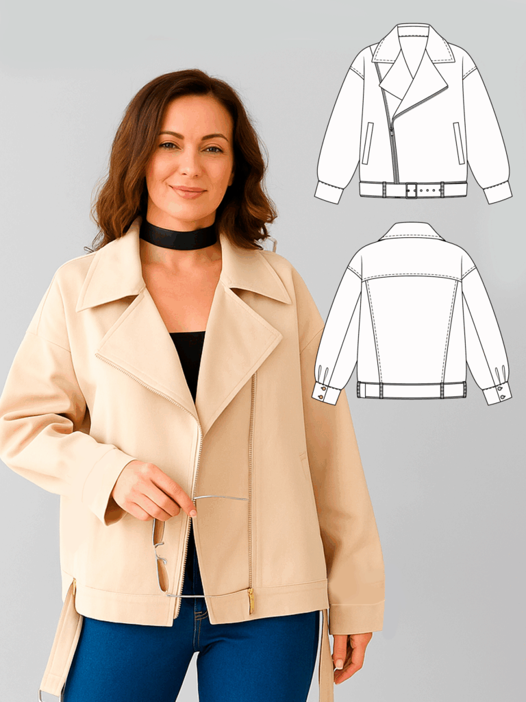 Soho women's jacket sewing pattern + video tutorial - Fabrico