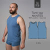 Nantes mens tank top sewing pattern + video tutorial - Fabrico