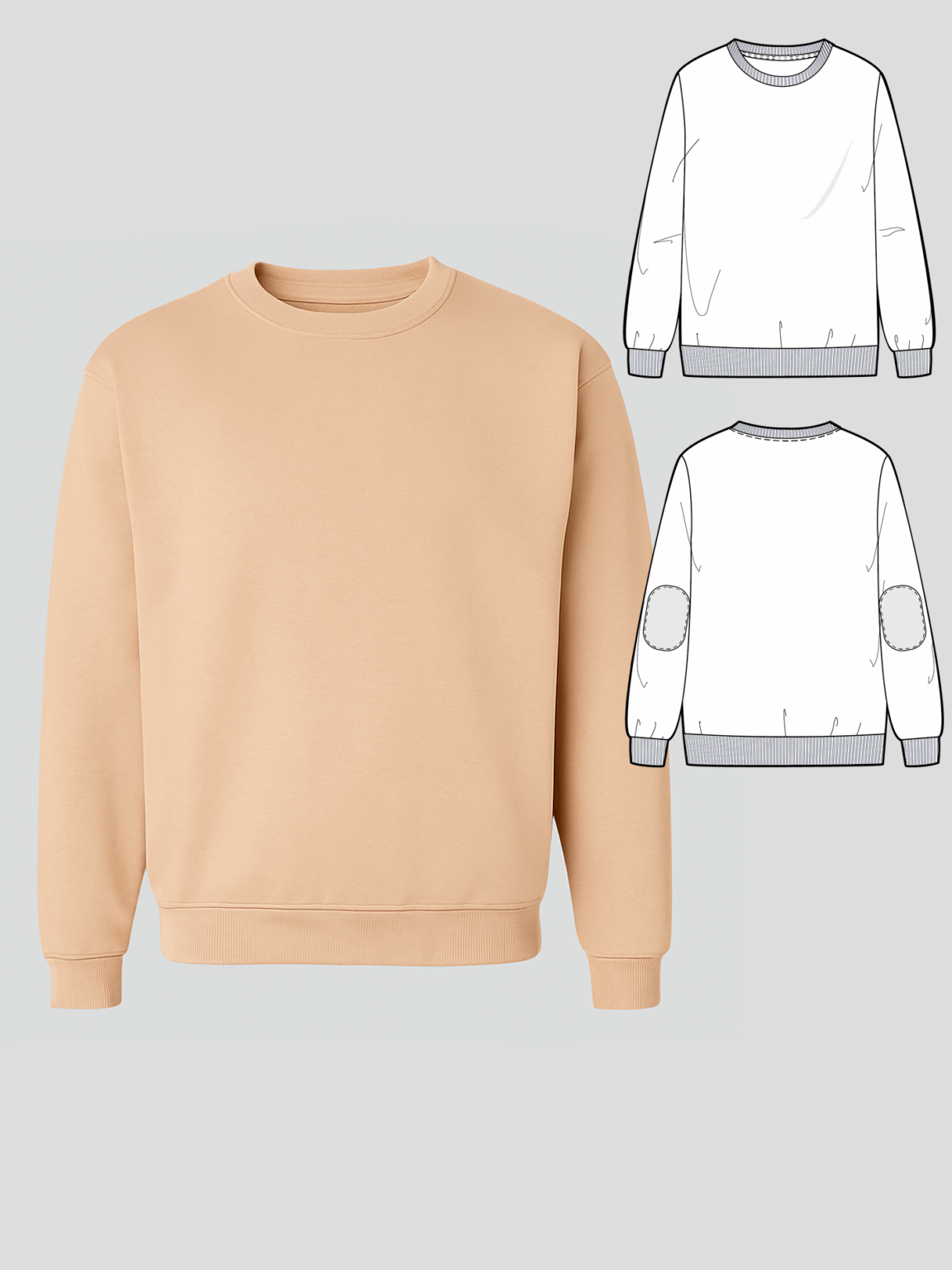 Bari men's sweatshirt sewing pattern + video tutorial - Fabrico