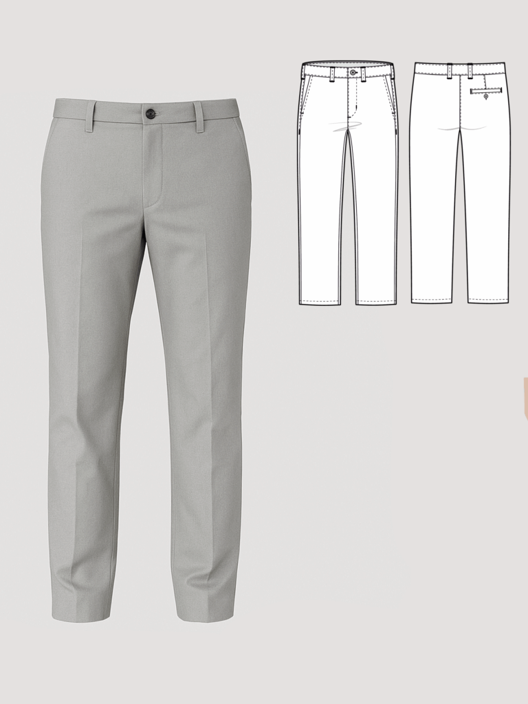 Indigo men's trousers sewing pattern + video tutorial - Fabrico