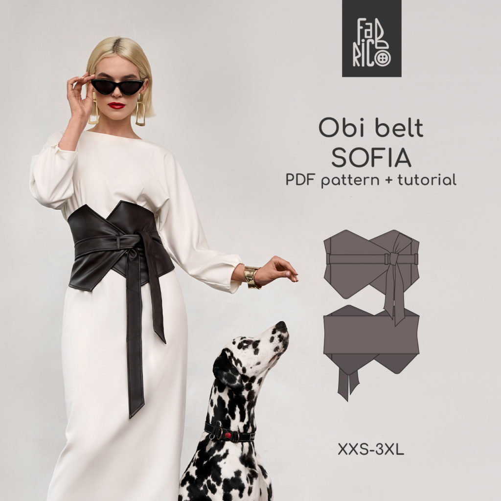 Sofia women's obi belt sewing pattern + video tutorial - Fabrico