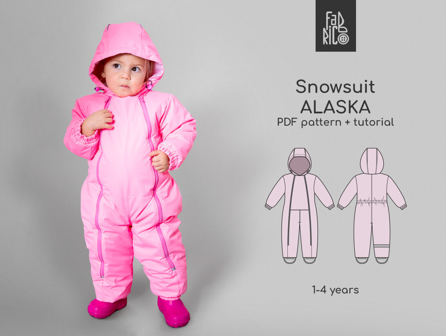 Alaska baby's overalls sewing pattern + video tutorial - Fabrico