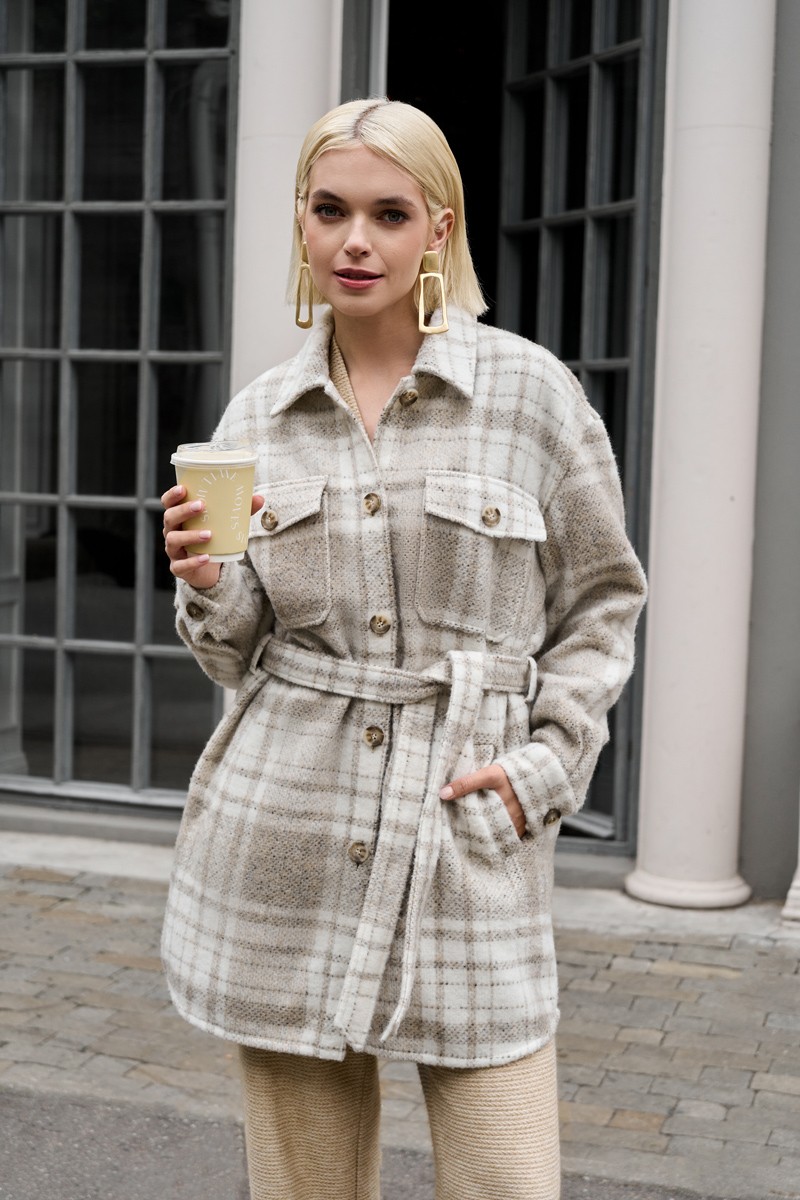 Karoline women's shacket sewing pattern + video tutorial - Fabrico