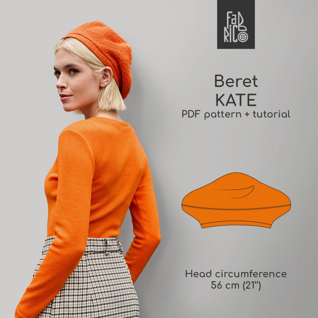 Kate women's beret sewing pattern + video tutorial - Fabrico