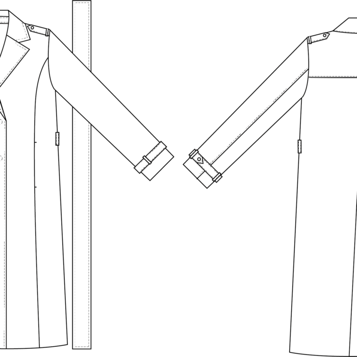 Azalea trench coat sewing pattern - Fabrico