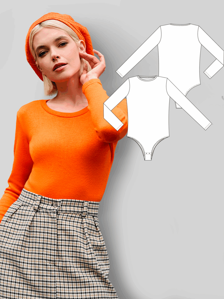 Jennifer women's bodysuit sewing pattern + video tutorial - Fabrico