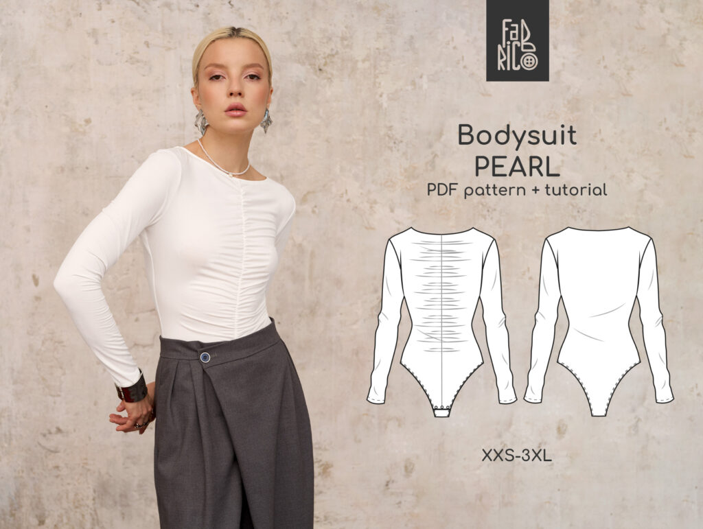 Pearl women's bodysuit sewing pattern + video tutorial - Fabrico