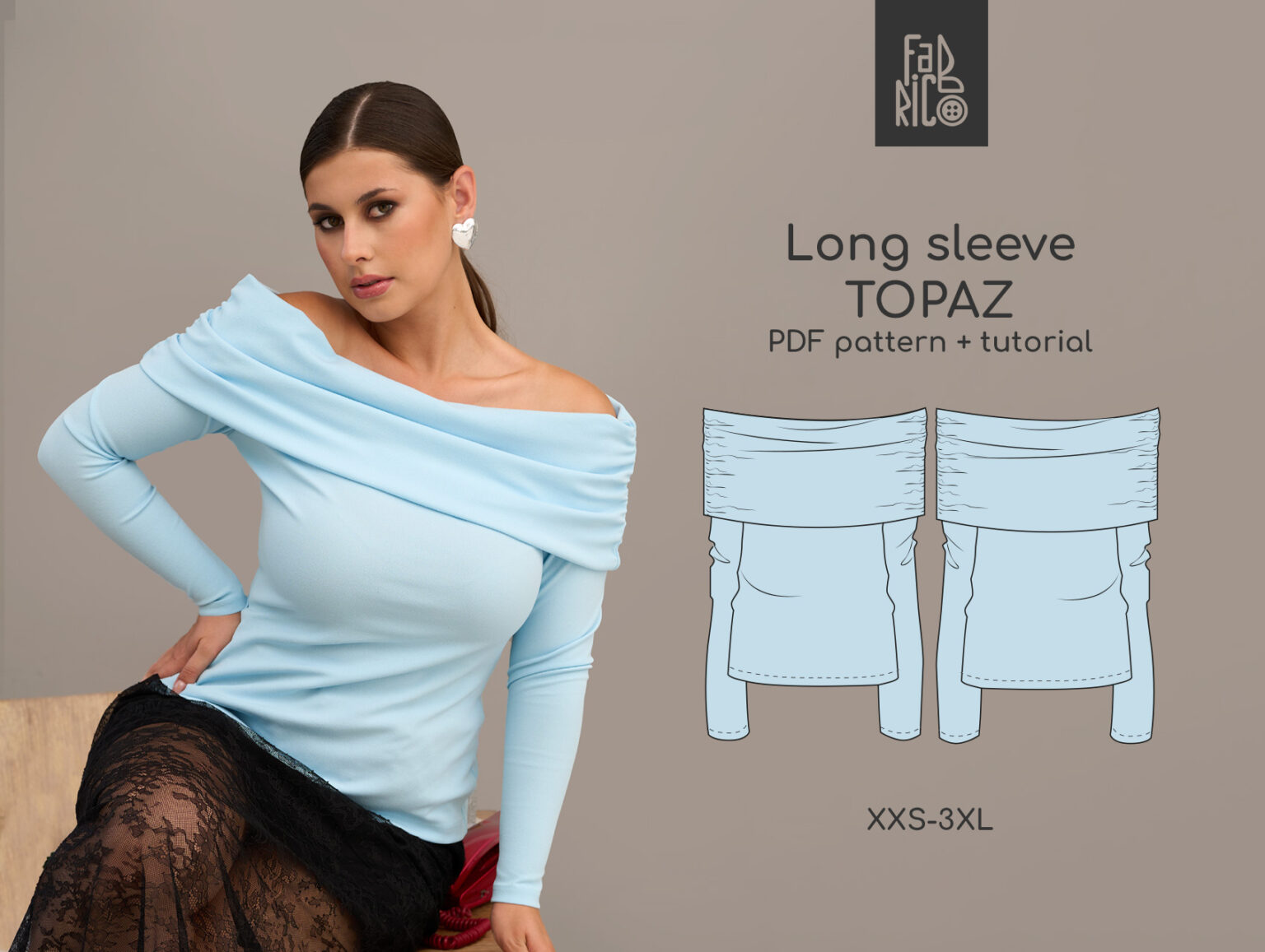 Jennifer women's bodysuit sewing pattern + video tutorial - Fabrico