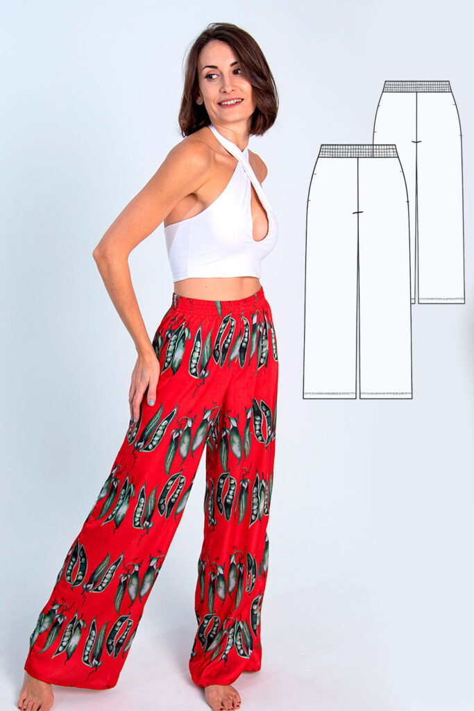 Patterns for sewing women's trouser, leggins, pants in pdf - Fabrico