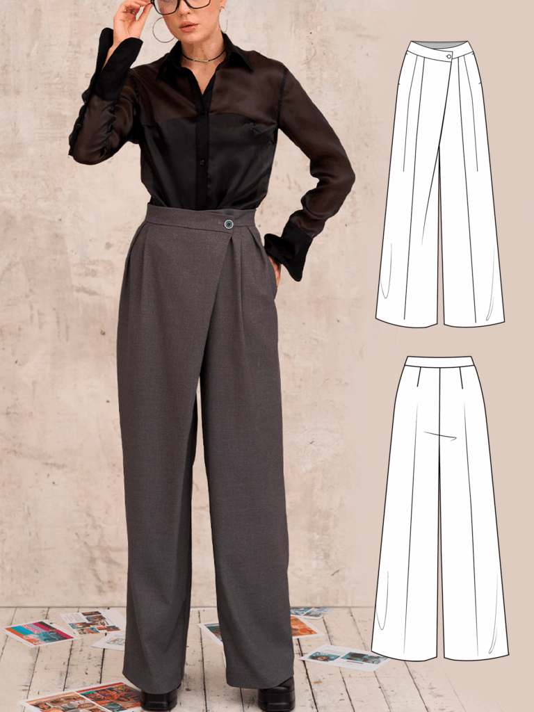 Tokyo women's trousers sewing pattern + video tutorial - Fabrico