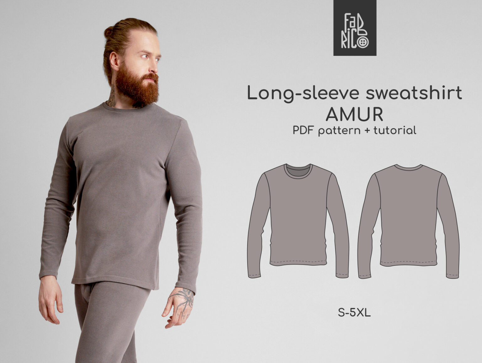 Mens sewing patterns in PDF - Fabrico patterns & video instructions