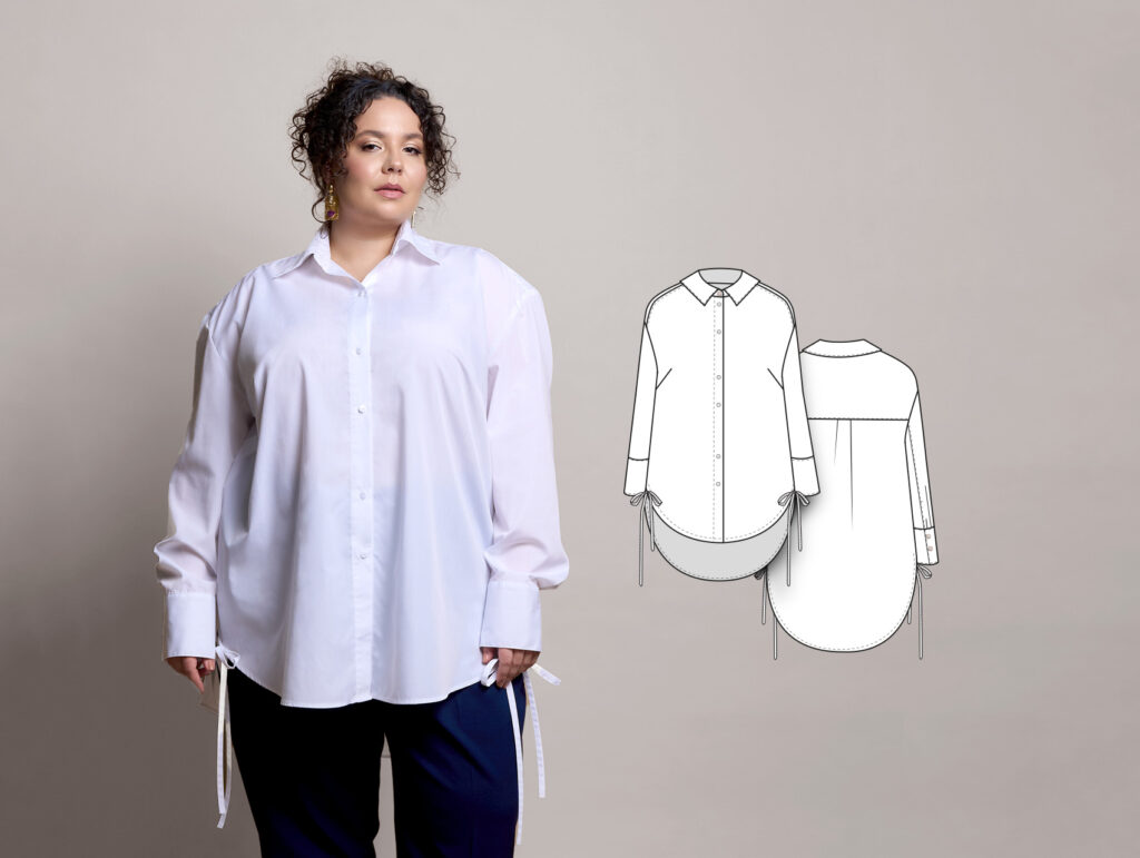 Acacia women's shirt sewing pattern + video tutorial - Fabrico