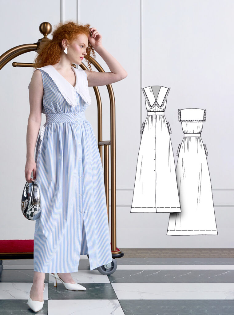 Juno women's sundress sewing pattern + video tutorial - Fabrico